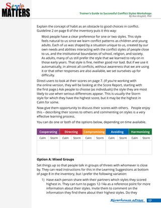 A Trainers' Guide to Successful Conflict Styles Workshops | PDF