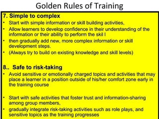 Trainers have to understand adult learning principles20 july | PPT
