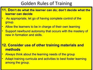 Trainers have to understand adult learning principles20 july | PPT