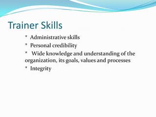 Trainer skills | PPTX