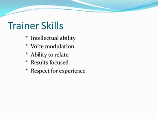 Trainer skills | PPTX