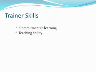 Trainer skills | PPTX