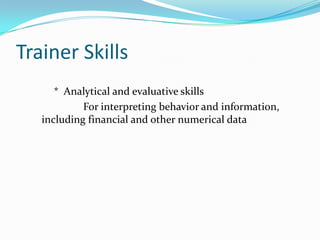 Trainer skills | PPTX