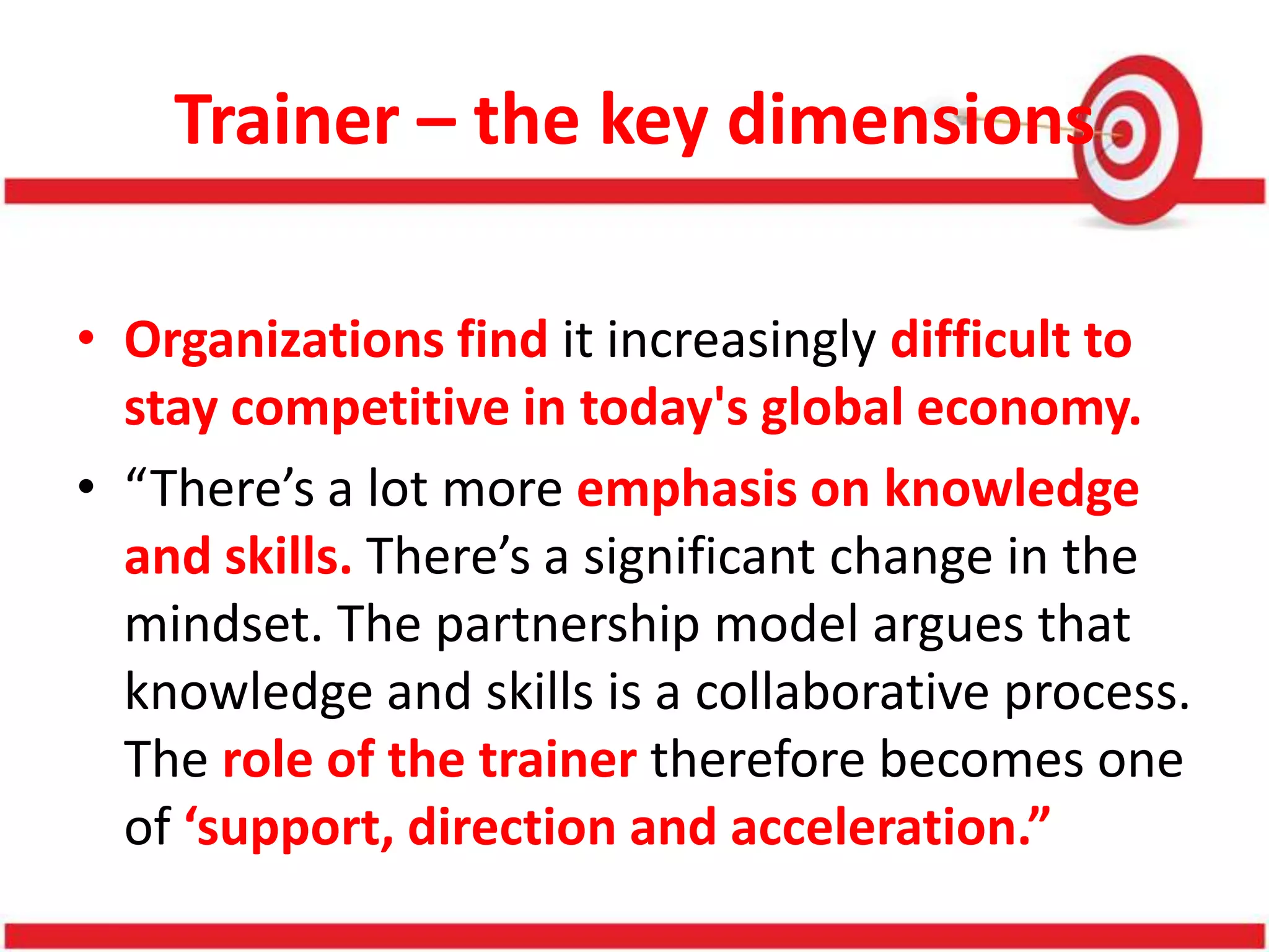 Trainer’s role and functions | PPTX | Vocational Training | Careers