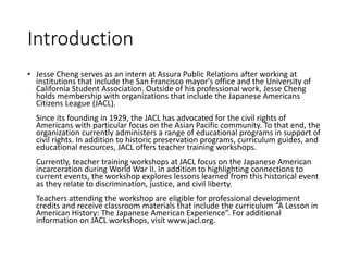 Japanase American Citizens League Offers Teacher Training Workshops | PPT