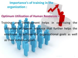 Trainig a panacea of organization survival | PPT