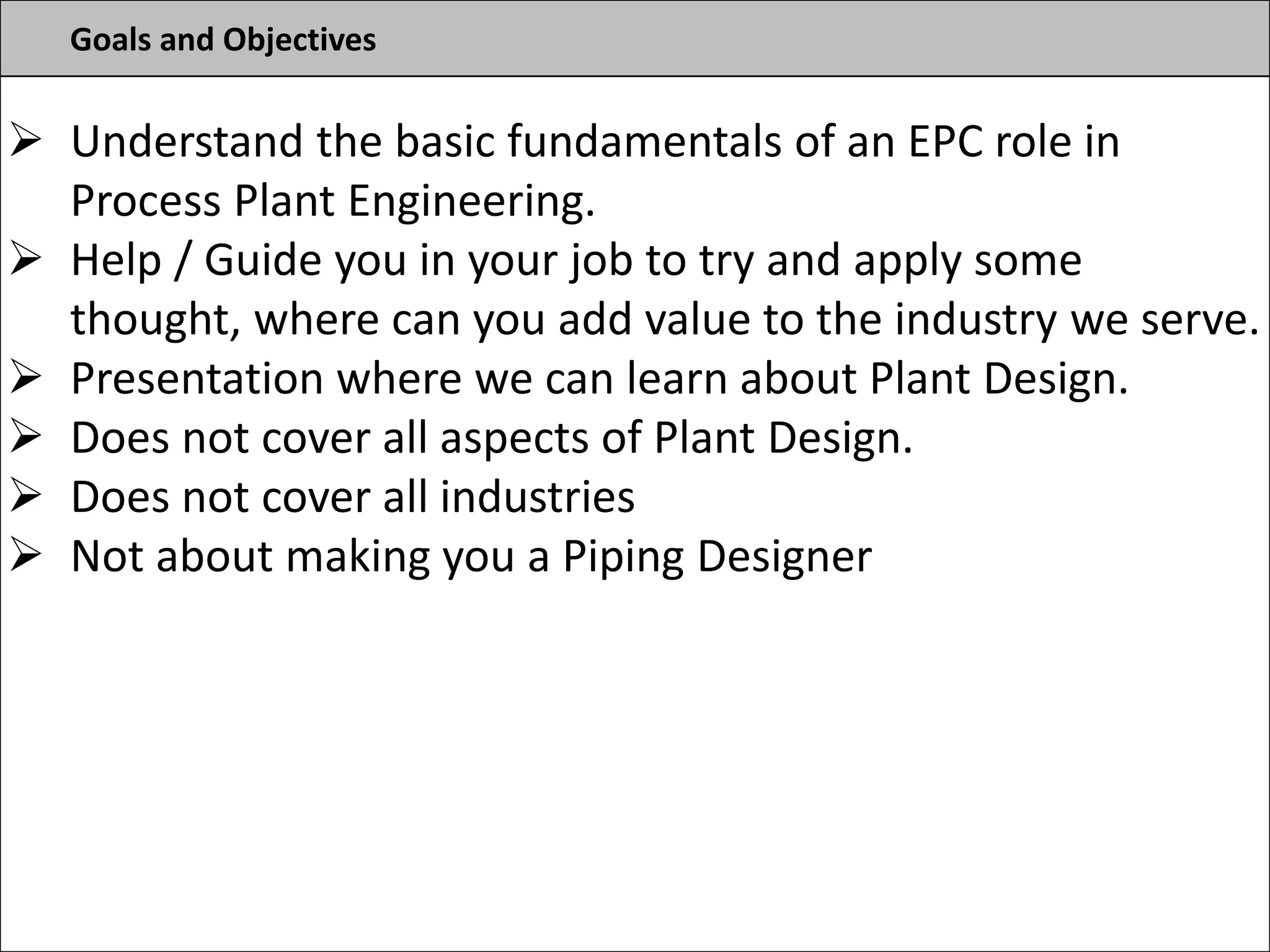 Process Plant design fundementals | PPTX