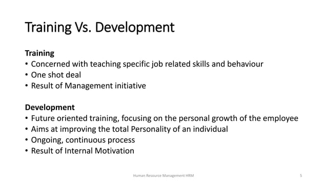 Training - Human Resource Management HRM | PPTX