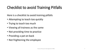 Training - Human Resource Management HRM | PPTX