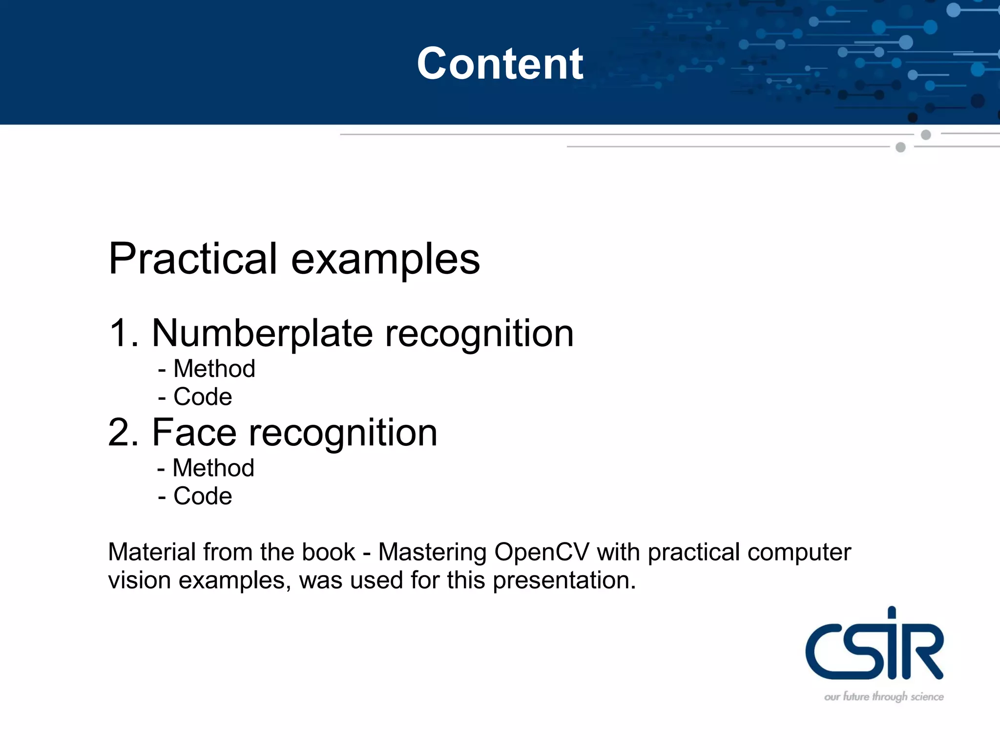 Machine learning group - Practical examples | PPT
