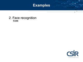 Machine learning group - Practical examples | PPT
