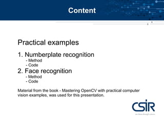 Machine learning group - Practical examples | PPT