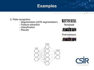 Machine learning group - Practical examples | PPT