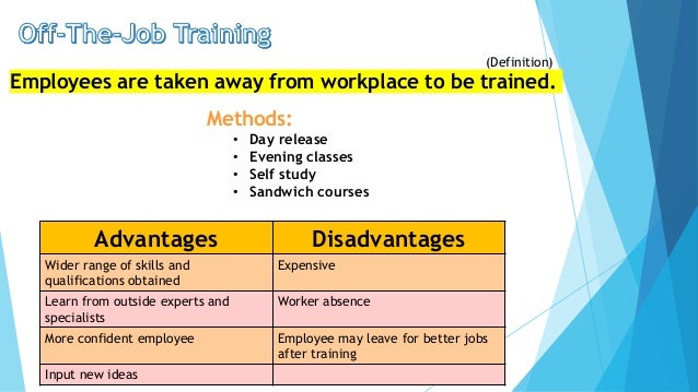Training Methods (On-The-Job, Off-The-Job, Retraining and Apprentices…