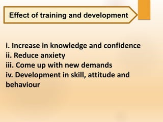 Training and Factors affecting effectiveness of training | PPTX