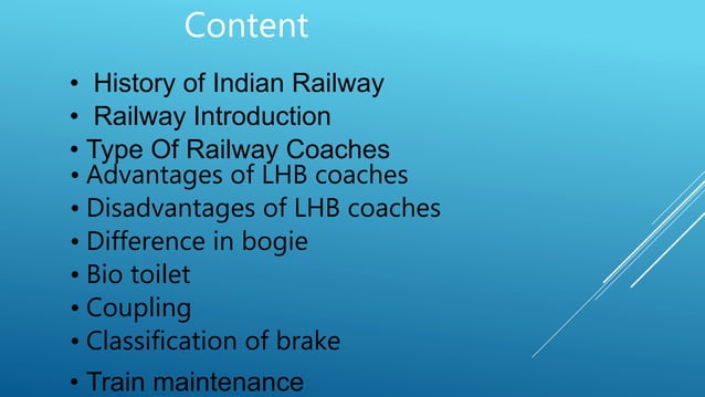 railway workshop Training | PPTX | Rail Travel | Travel Type