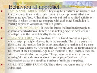 Training- methods - approaches | PPT