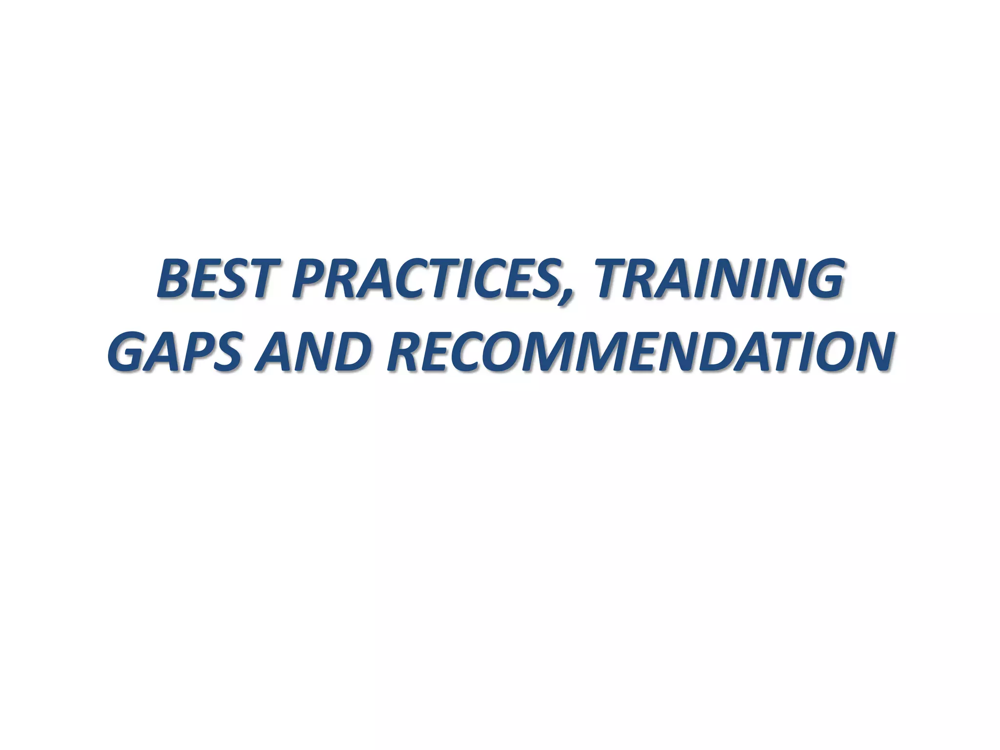 Training gaps and recommendation | PPTX
