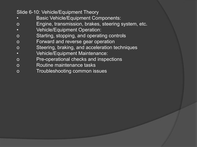 Training sequences of operator trainings | PPT