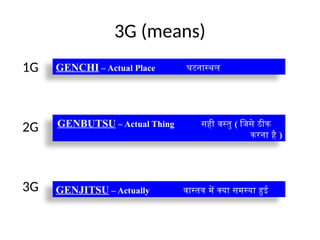 3G, 3K & 3M Concept & Kaizen Methodology | PPTX