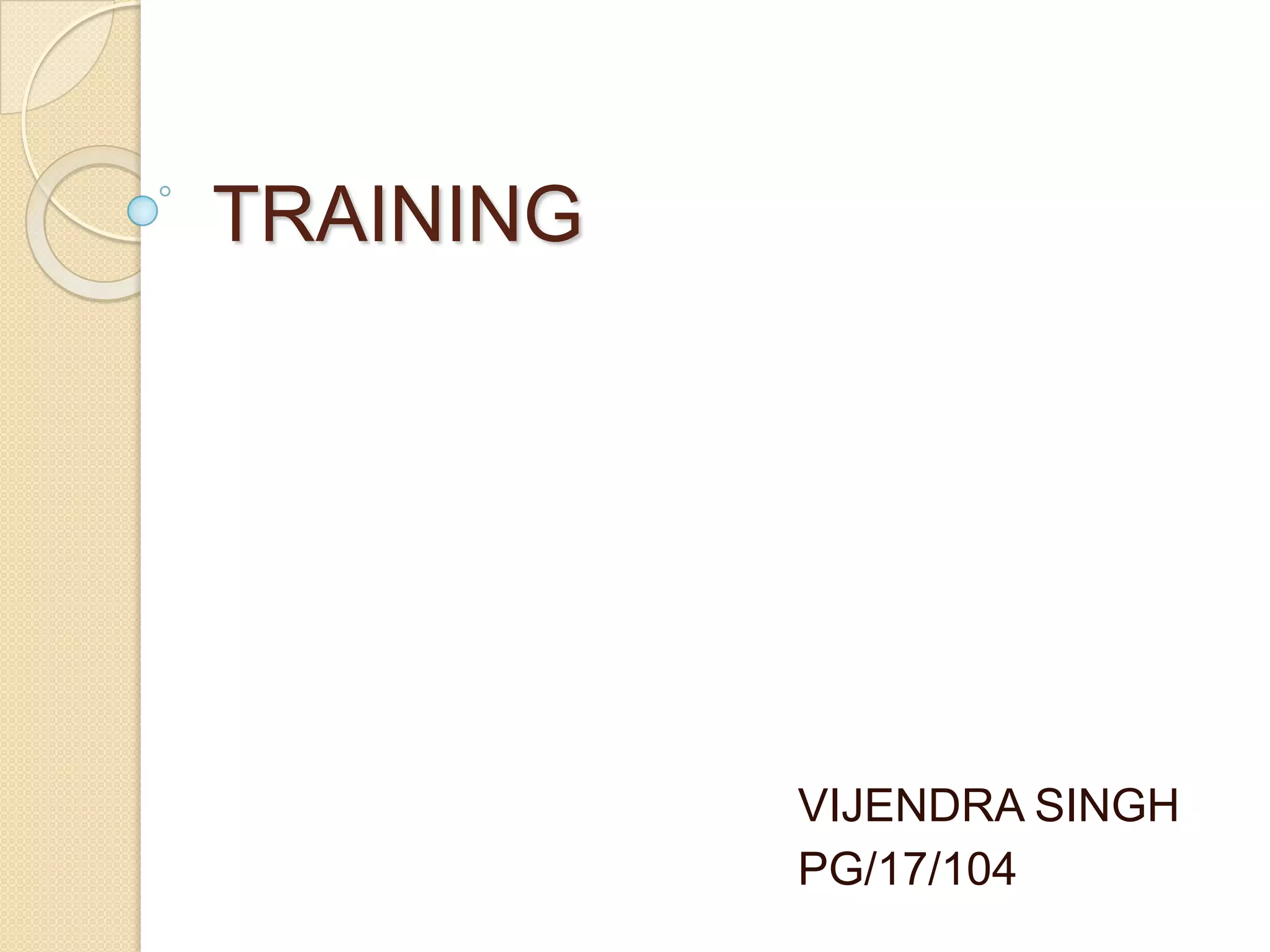 Training | PPT