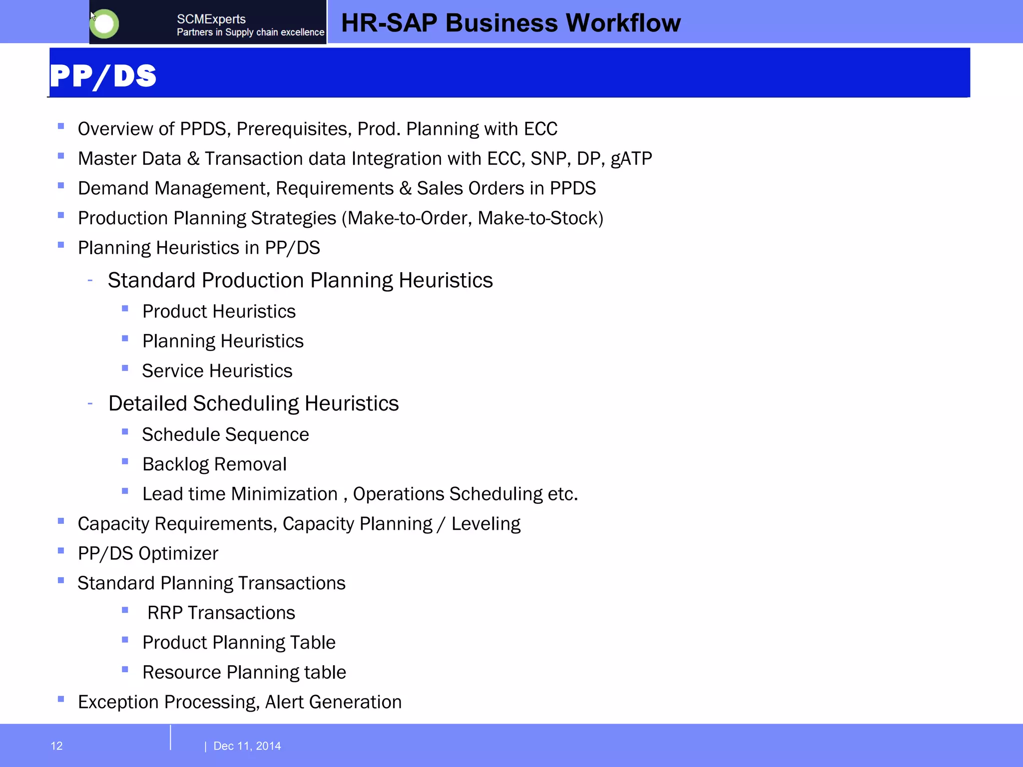 SCM-APO-PP/DS-Production Planning and Detailed Scheduling | PPT