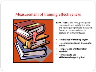 Training - Beginning & End Major focus on TNA and measuring its effectiveness | PPTX