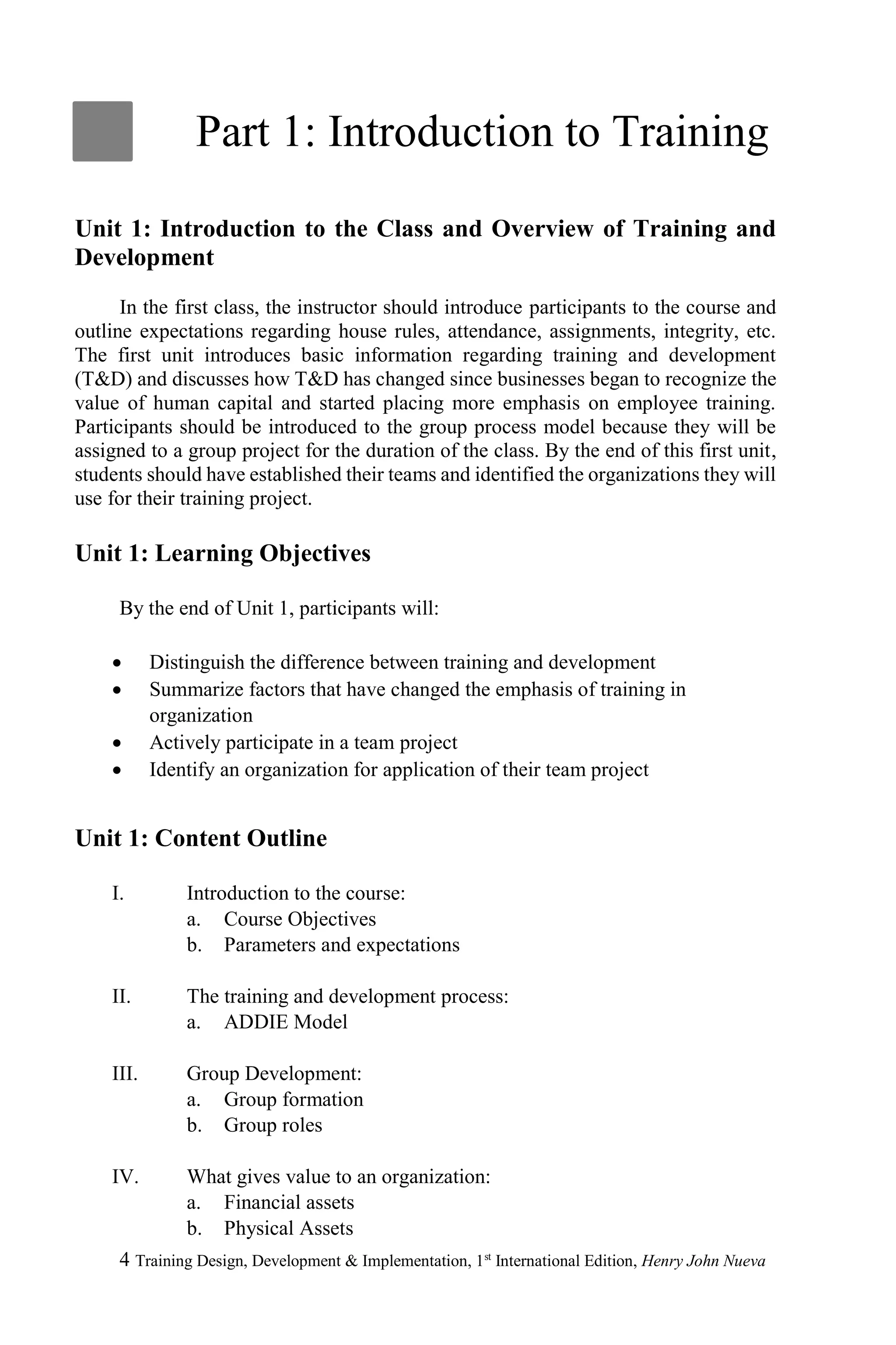 TRAINING DESIGN, DEVELOPMENT & IMPLEMENTATION | PDF