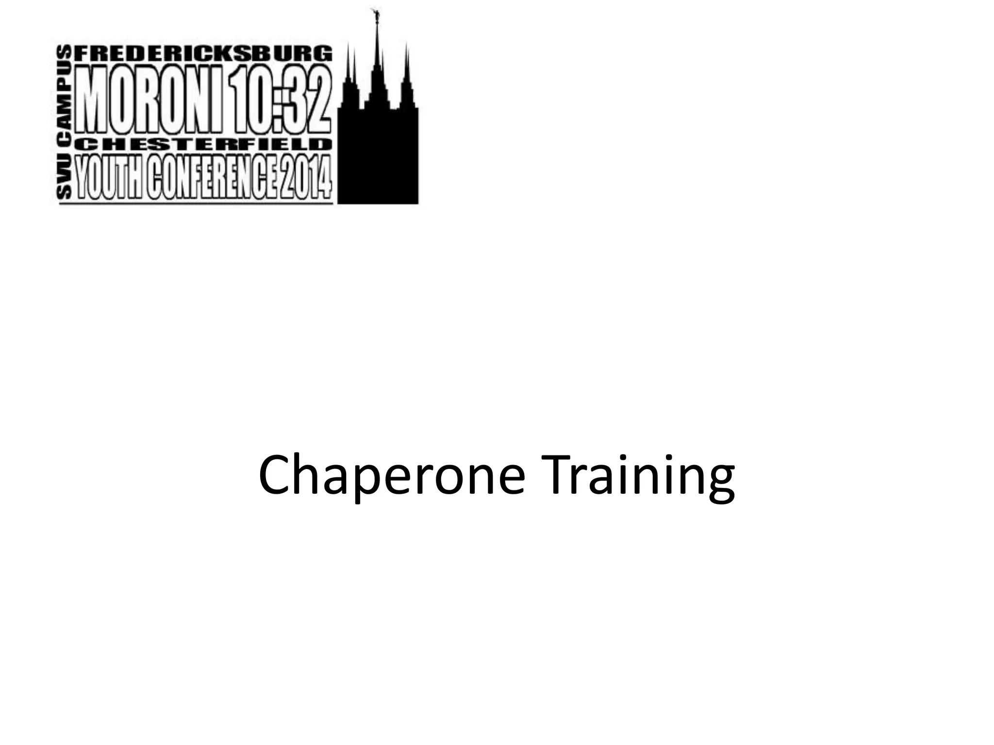 Youth Conference Chaperone Training | PPT | Free Download