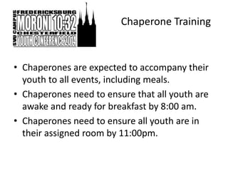 Youth Conference Chaperone Training | PPT | Free Download