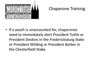 Youth Conference Chaperone Training | PPT | Free Download