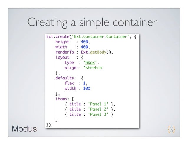 Ext JS 4.0 components and layouts | PPT