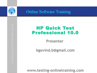 SAP TAO and Automation testing from Online | PPT