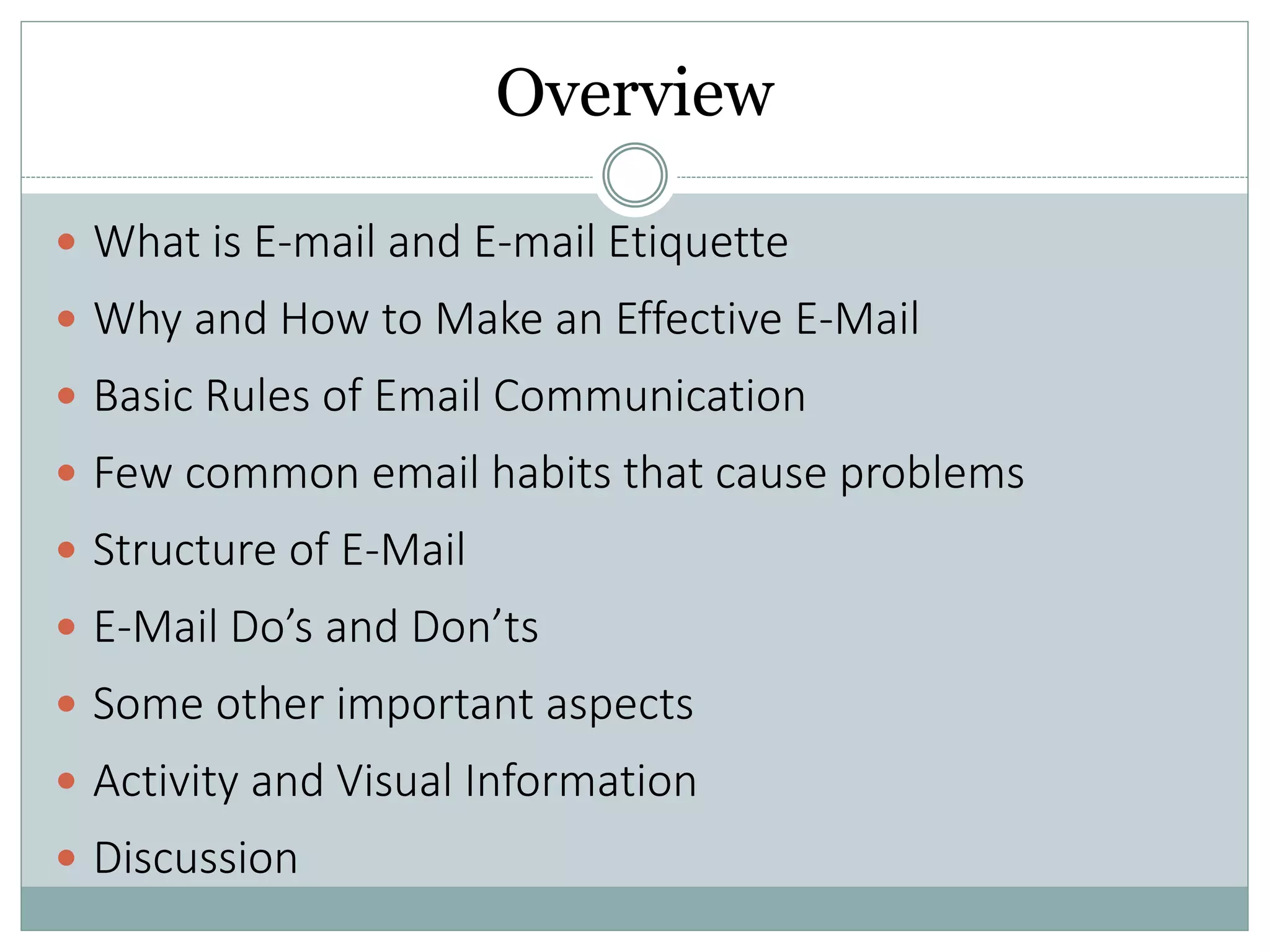 Email Etiquette - Basics | PPTX