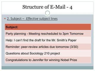 Email Etiquette - Basics | PPTX