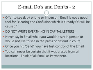 Email Etiquette - Basics | PPTX
