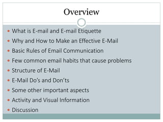 Email Etiquette - Basics | PPTX