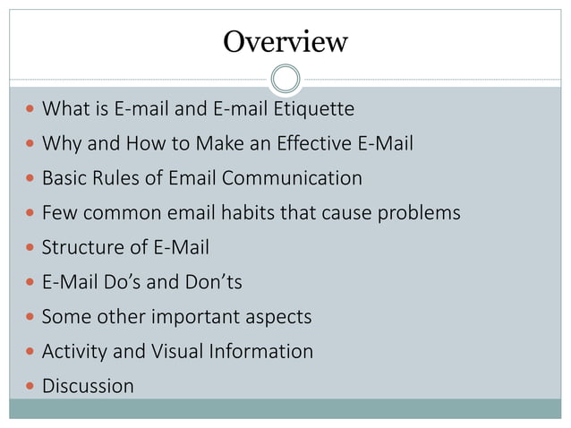 Email Etiquette - Basics | PPTX | Email | Internet
