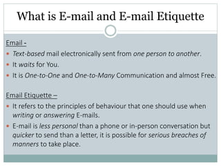 Email Etiquette - Basics | PPTX