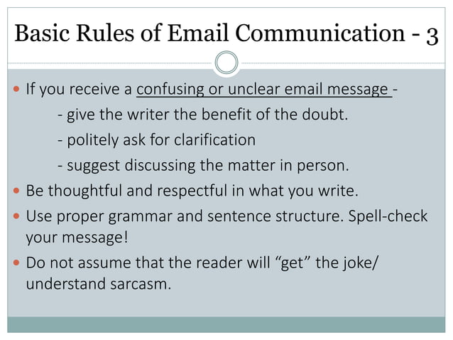 Email Etiquette - Basics | PPTX | Email | Internet