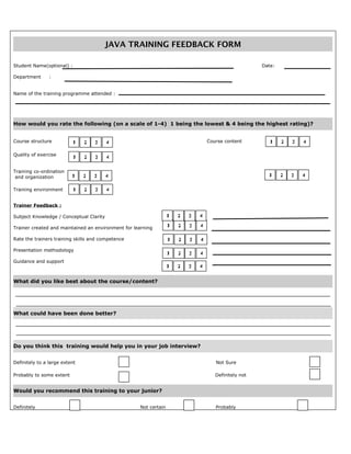 Training feedback-form | DOC