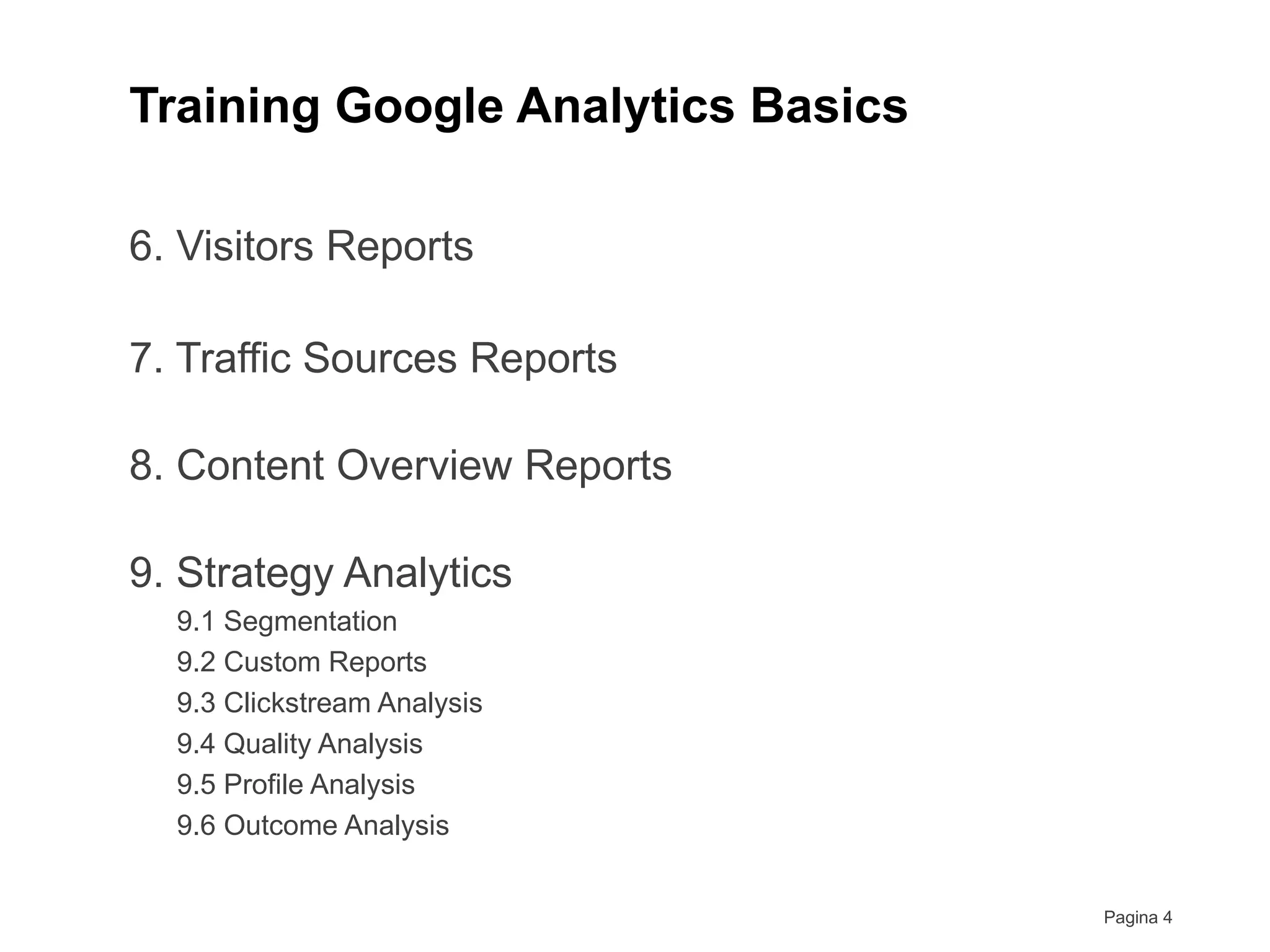 Training Google Analytics Basics | PPT