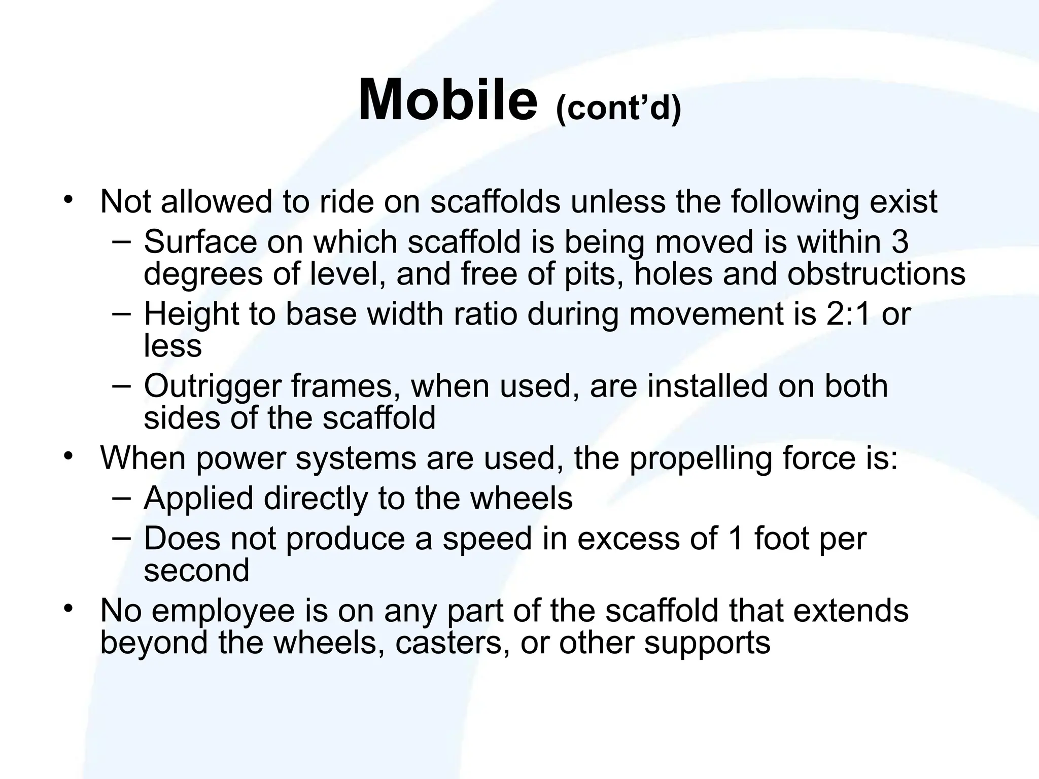 Scaffolding Safety US OSHA Requirements USISHA | PPT