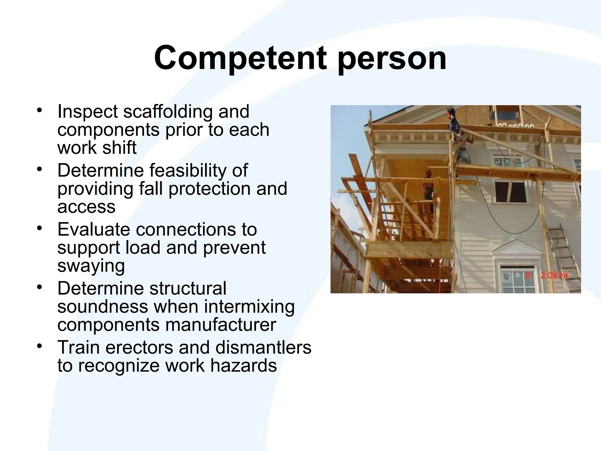 Scaffolding Safety US OSHA Requirements USISHA | PPT