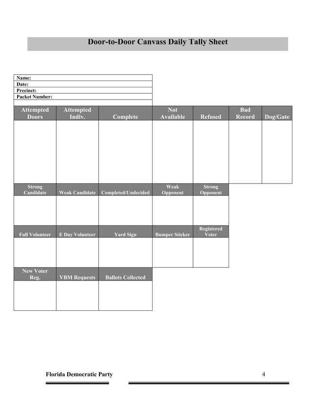 Training Manual Canvassing | PDF