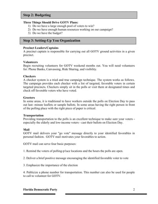 Training Manual Gotv | PPT