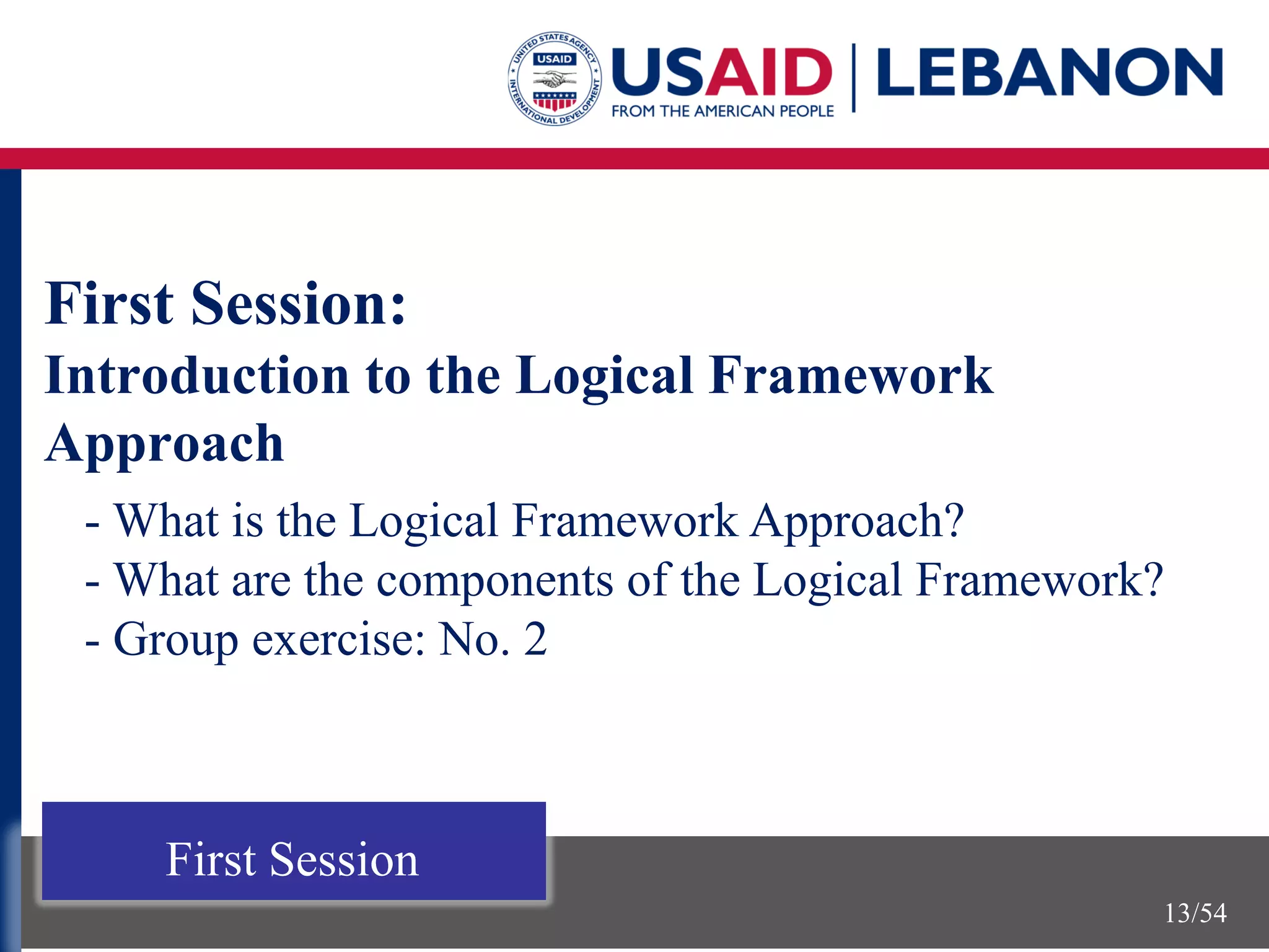 Training On Logical Framework Approach Monitoring And Evaluation