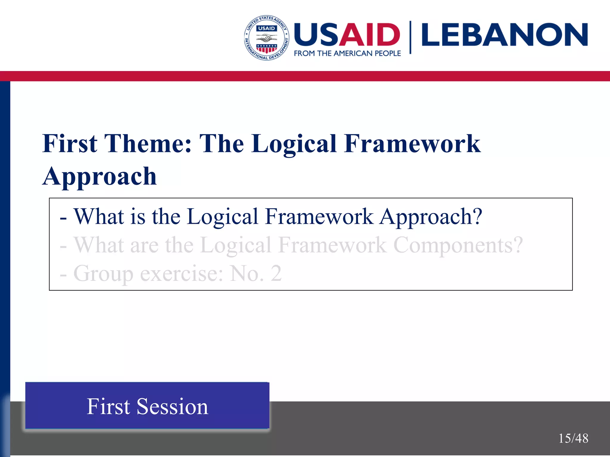 Training On Logical Framework Approach Monitoring And Evaluation