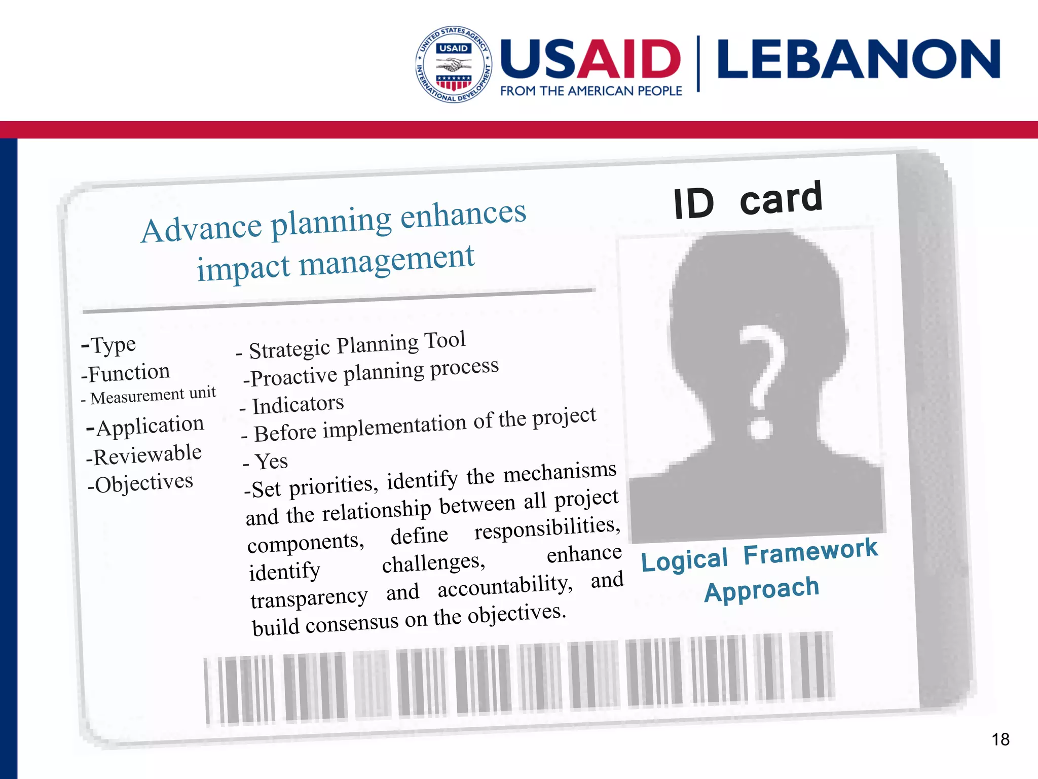 Training On Logical Framework Approach Monitoring And Evaluation