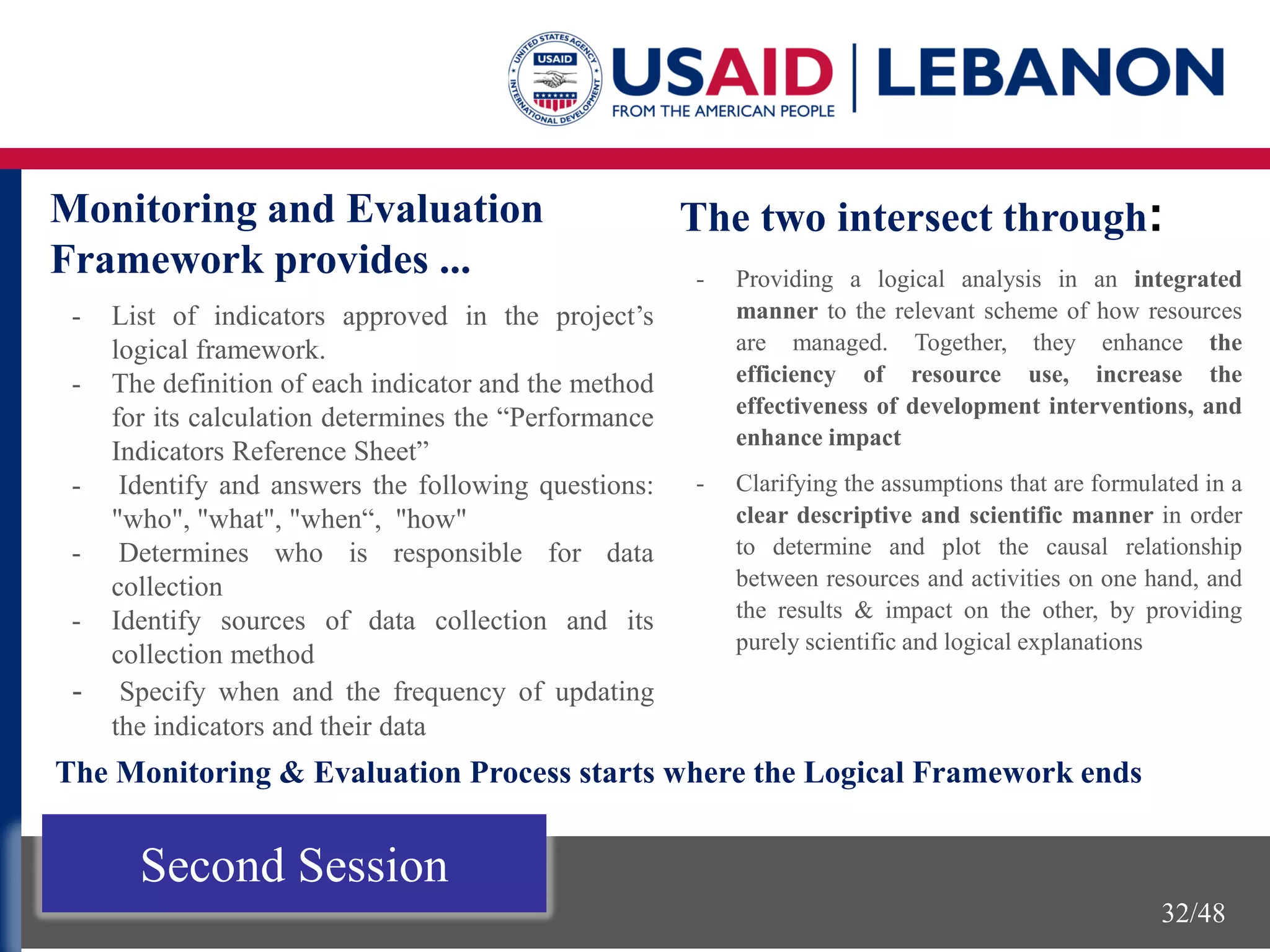 Training On Logical Framework Approach Monitoring And Evaluation Framework And Results Framework